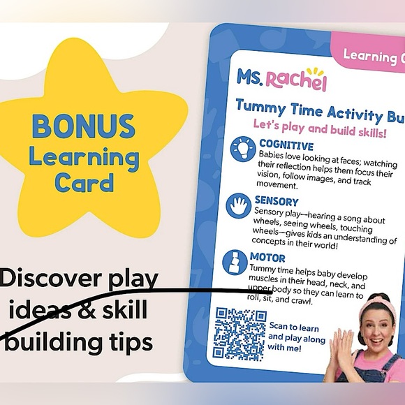 Ms. Rachel | Toys | Ms Rachel Official Tummy Time Plush Activity Bus ...